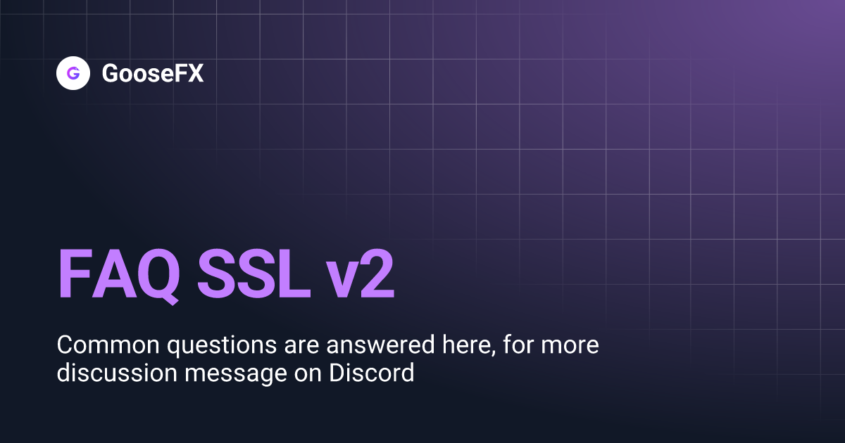 FAQ SSL v2 | GooseFX